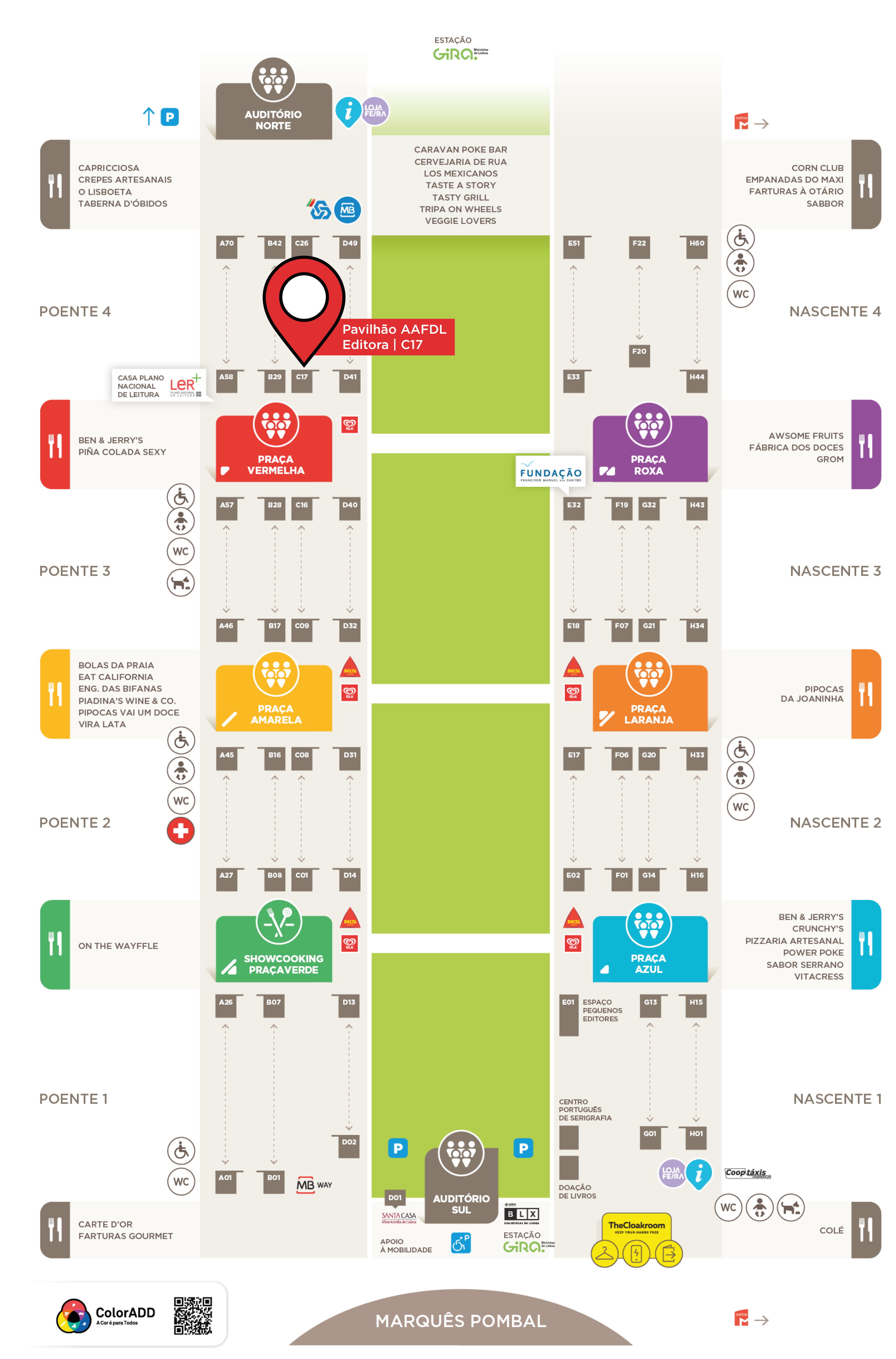 Mapa da Feira | AAFDL Editora | Catálogo Feira do Livro de Lisboa